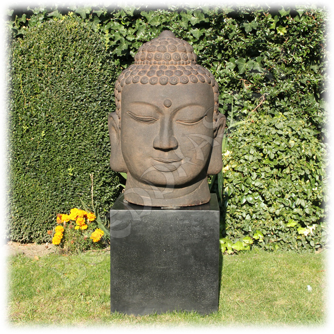 Tuinbeeld Boeddha hoofd groot | Boeddhashop